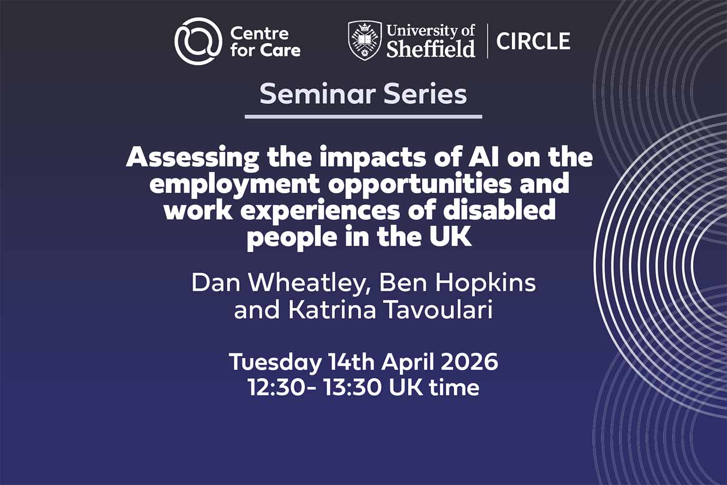 Seminar: impacts of AI on employment work experiences disabled people UK